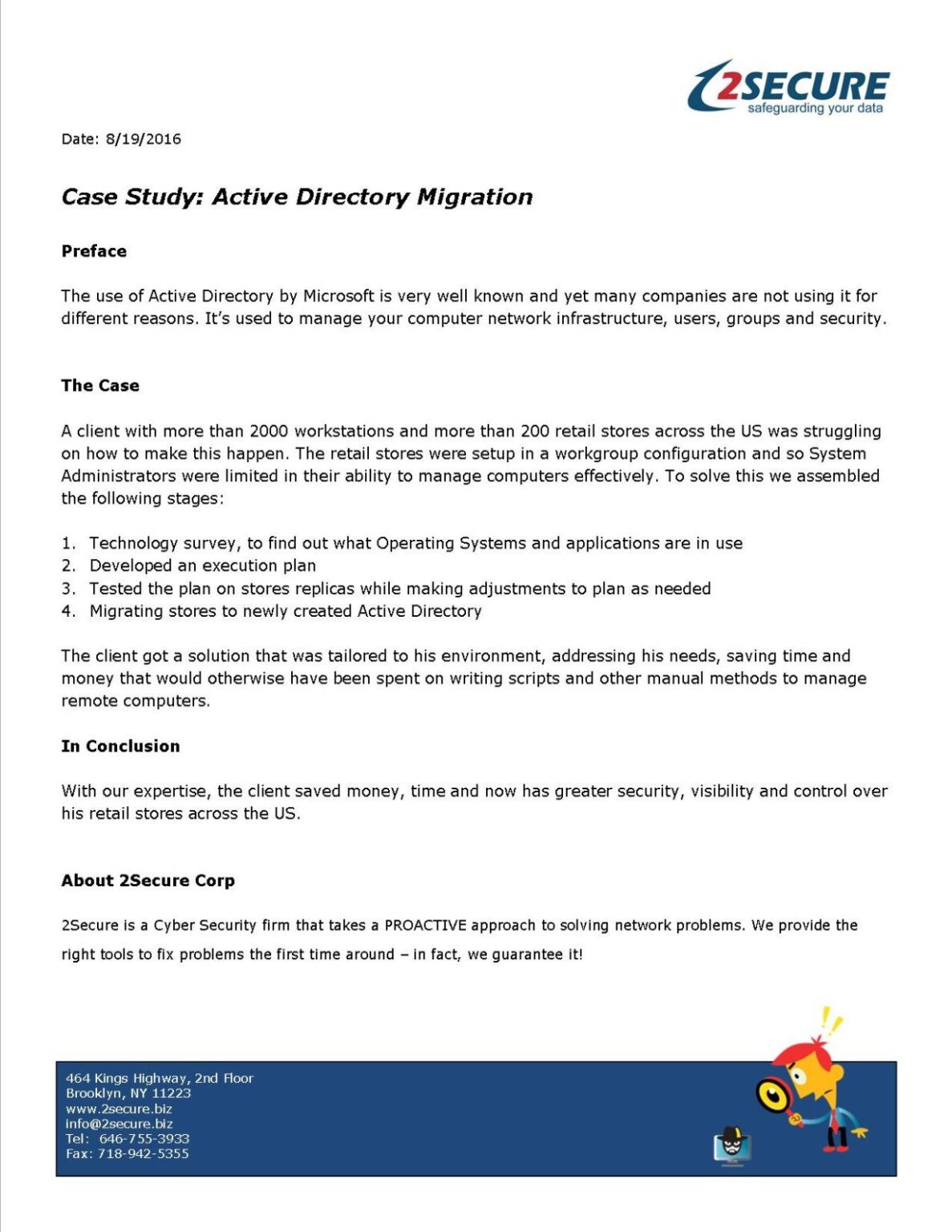 Active Directory Migration - 2Secure Corp